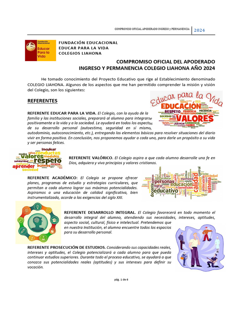 2compromiso Apoderado 2024 | PDF | Desarrollo personal