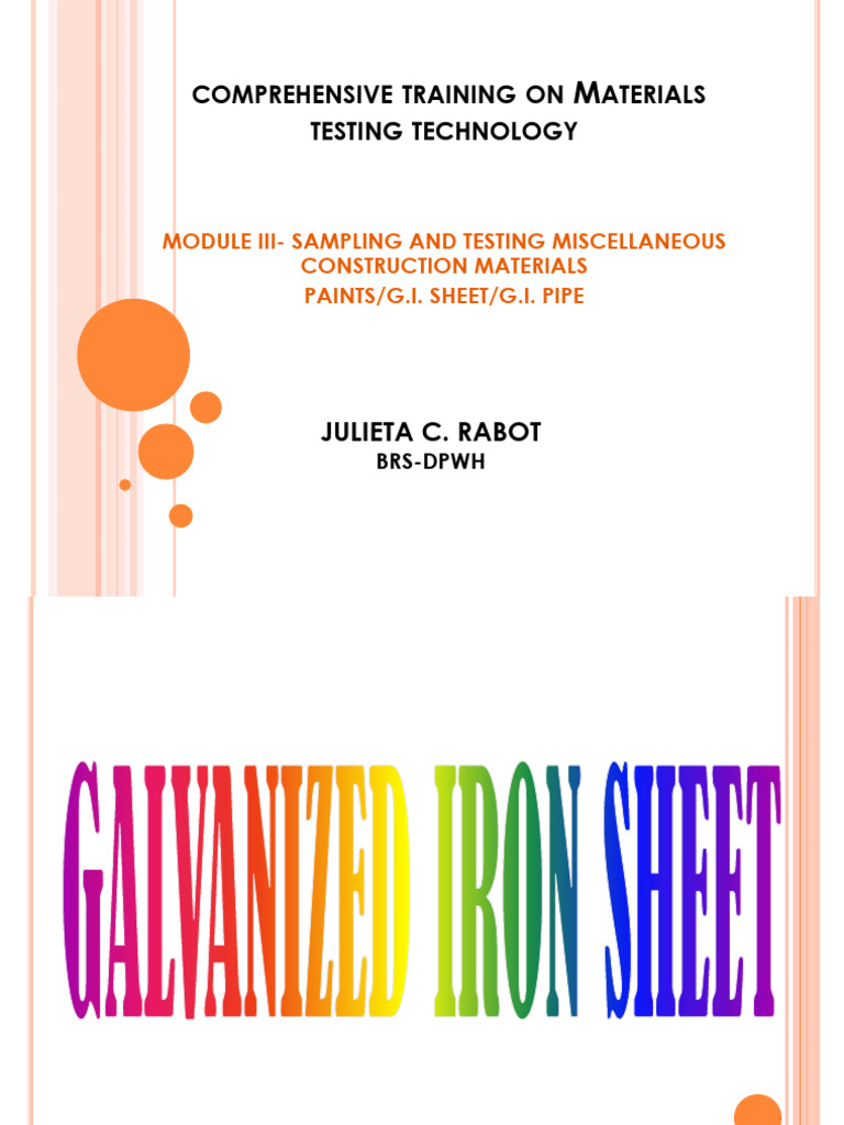 G.I. Sheets Galvanized Pipes and Paints | PDF | Paint | Pipe (Fluid ...