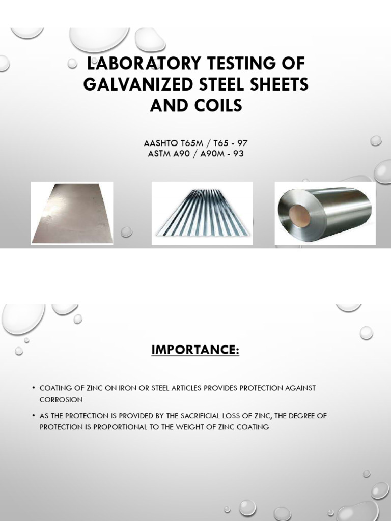 Galvanized Steel Coating Testing Guide | PDF | Hydrochloric Acid | Zinc