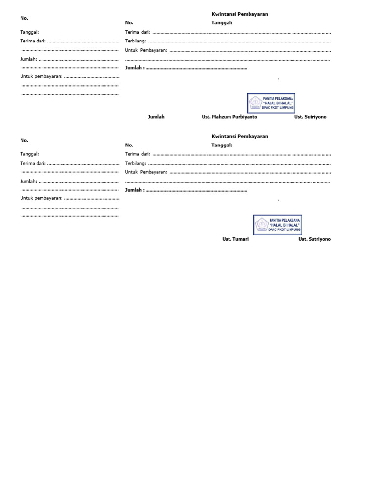 HBH - Kwitansi | PDF