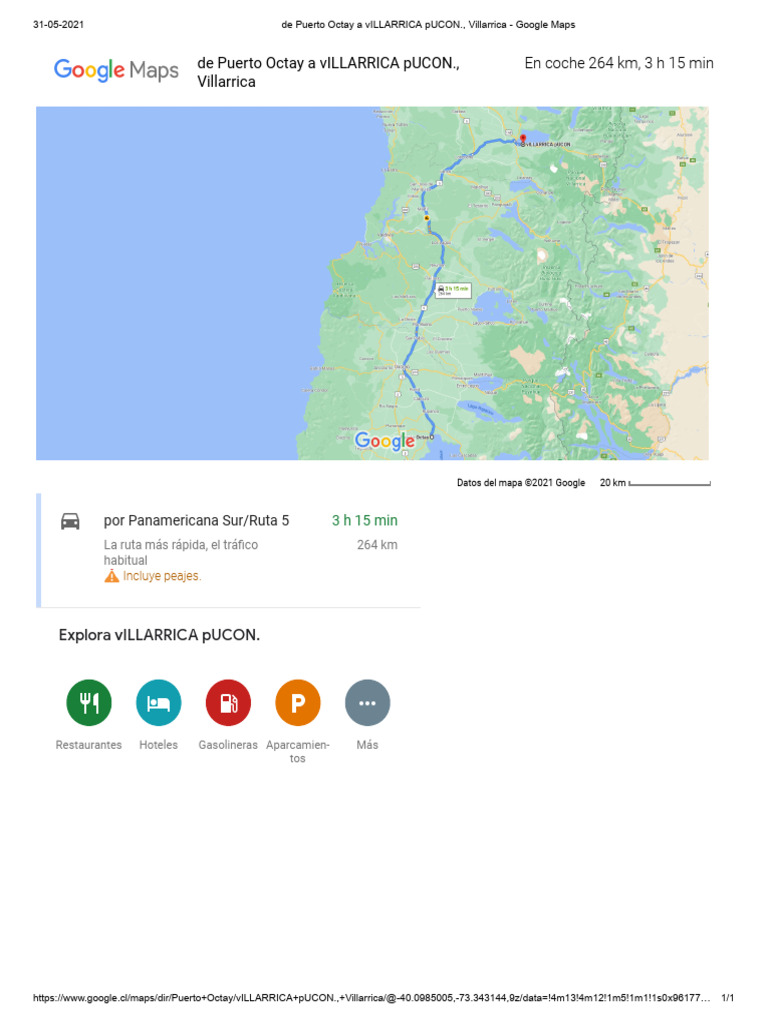De Puerto Octay A, Lago Ranco ., Villarrica | PDF
