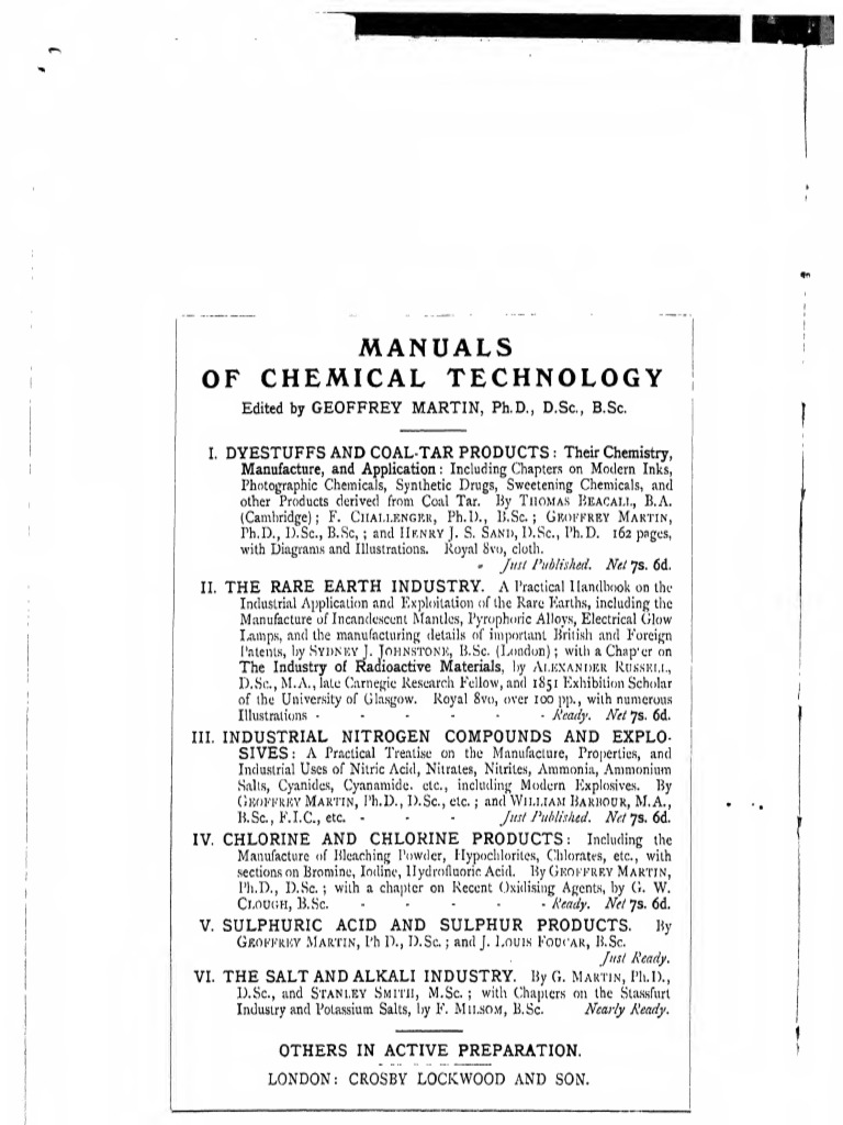 Industrial Nitrogen Compounds and Explosives | PDF | Ammonia | Nitrogen