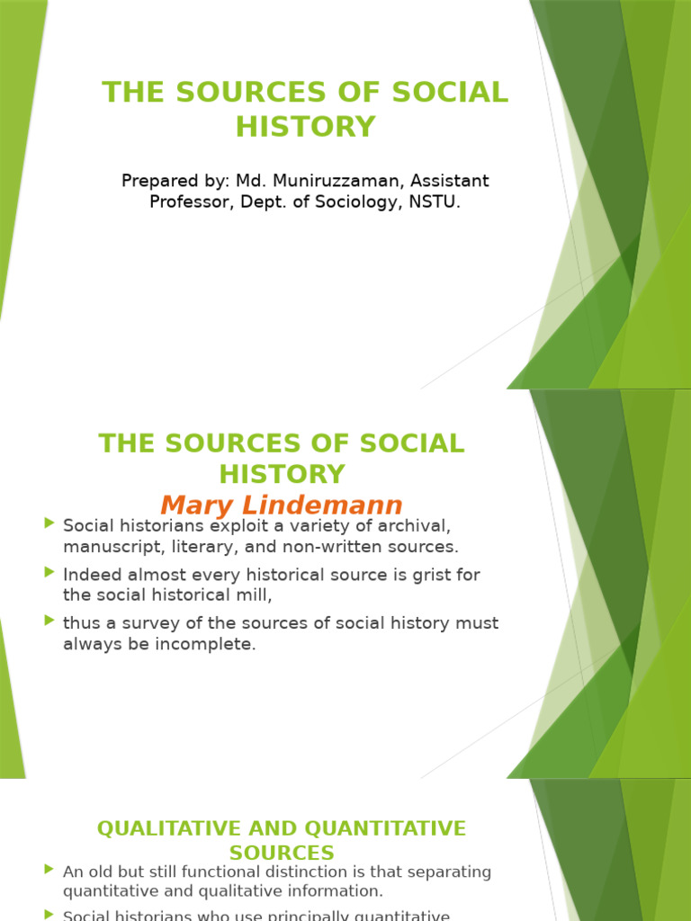 Sources of Social History Explained | PDF | Quantitative Research | Archive