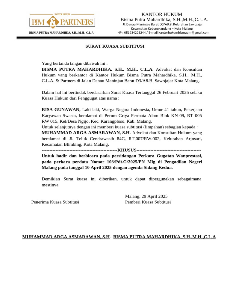 Subtitusi Sukrisno Ke Arga | PDF