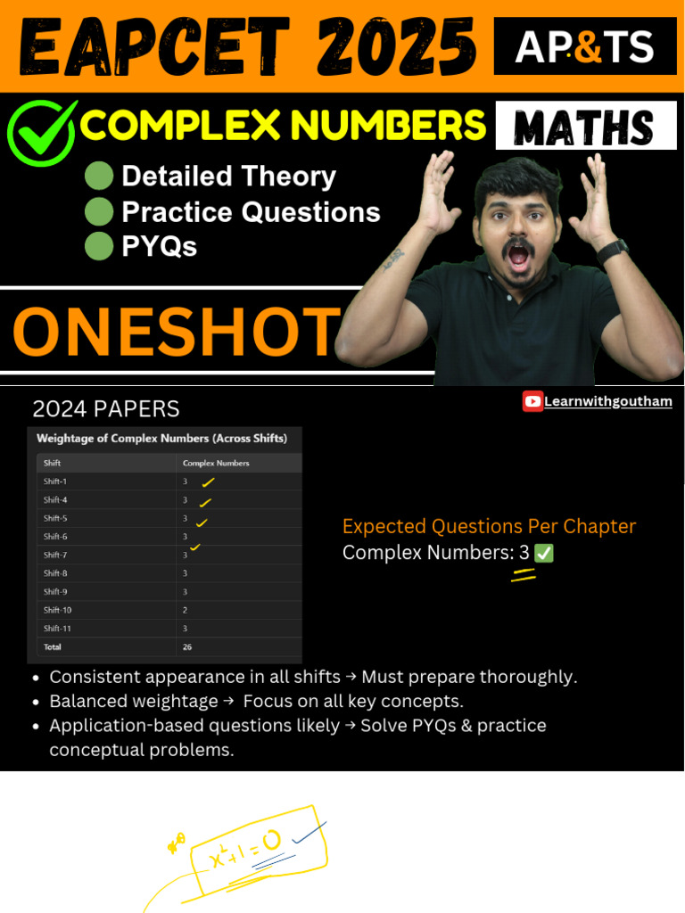 Complex Numbers in One Shot EAPCET 2025 | PDF
