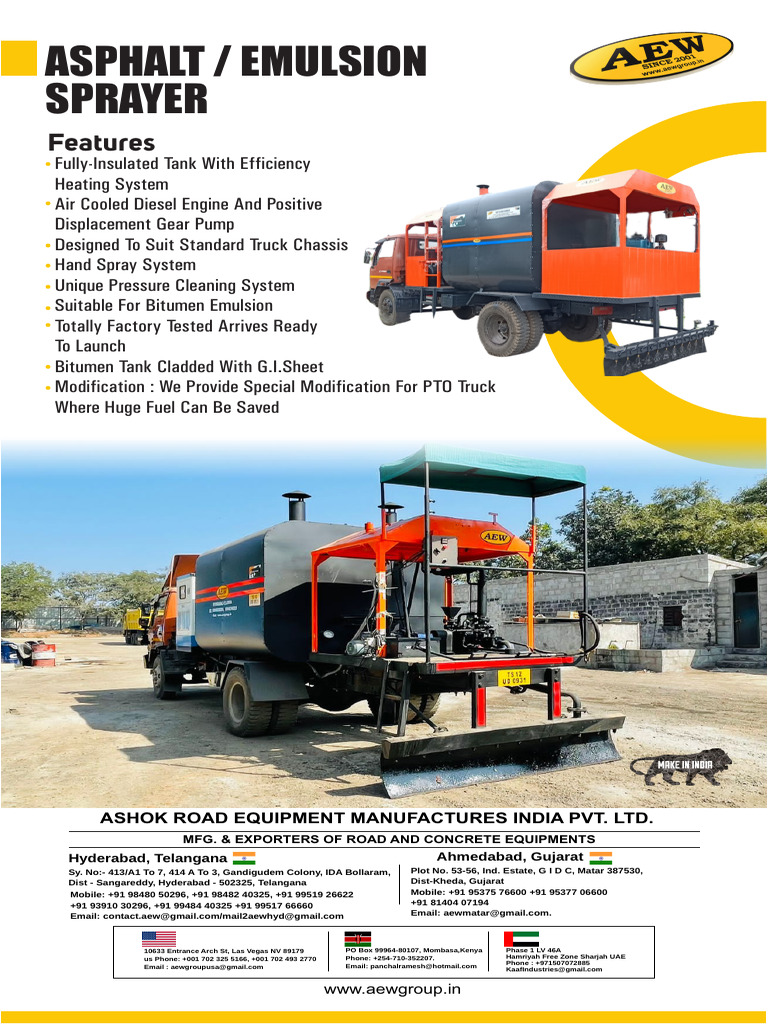 Asphalt Emulsion Sprayer | PDF