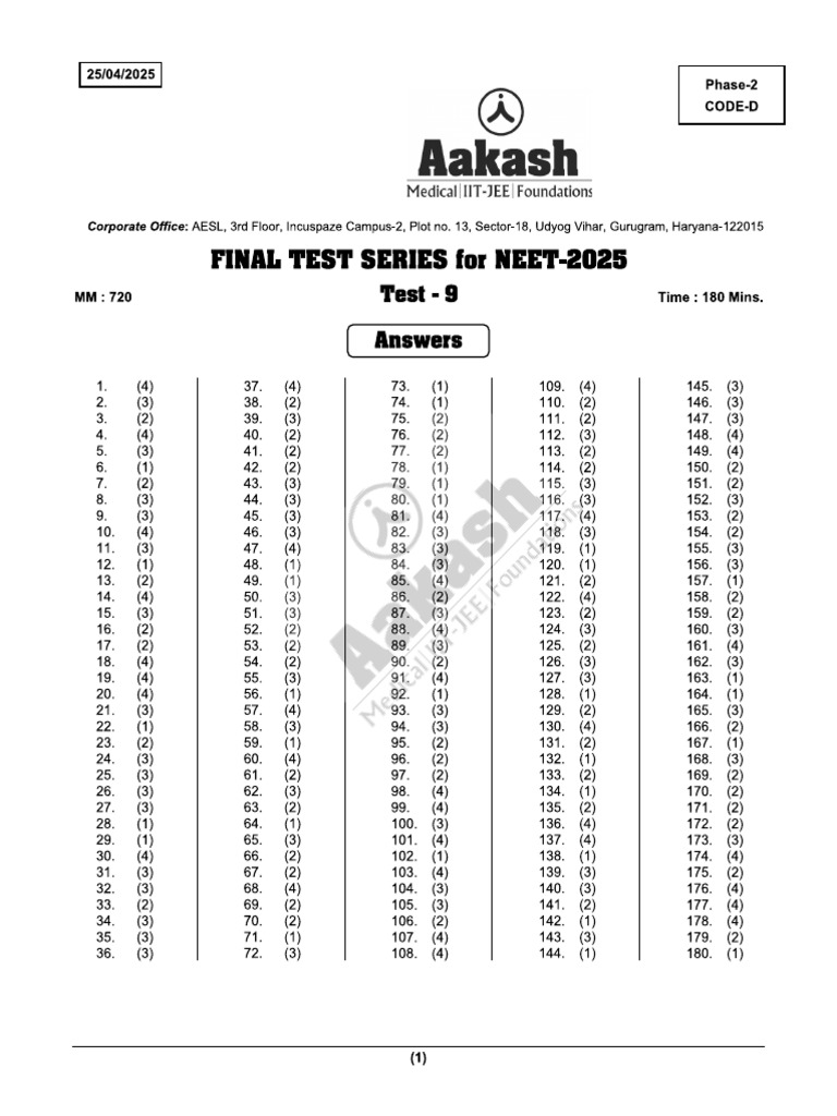 FTS-09D(P2)_25-04-2025_Sol | PDF