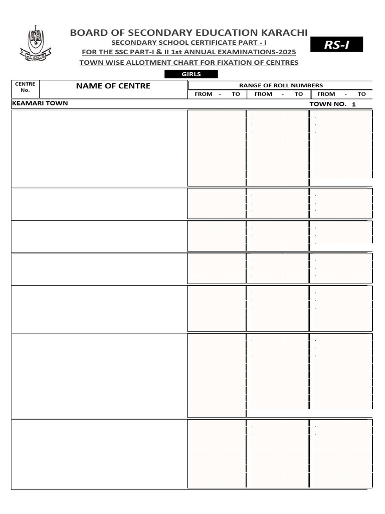 Centre Sheet 9th Girls Scence | PDF | Career And Technical Education ...