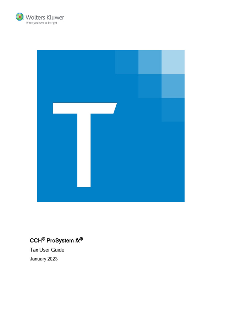 ProSystem FX Tax User Guide | PDF | Worksheet | Spreadsheet
