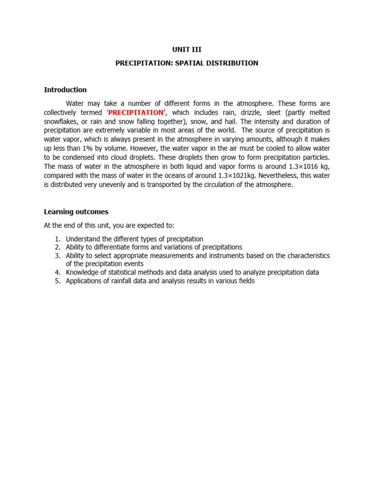 Understanding Precipitation Types & Processes | PDF | Precipitation ...