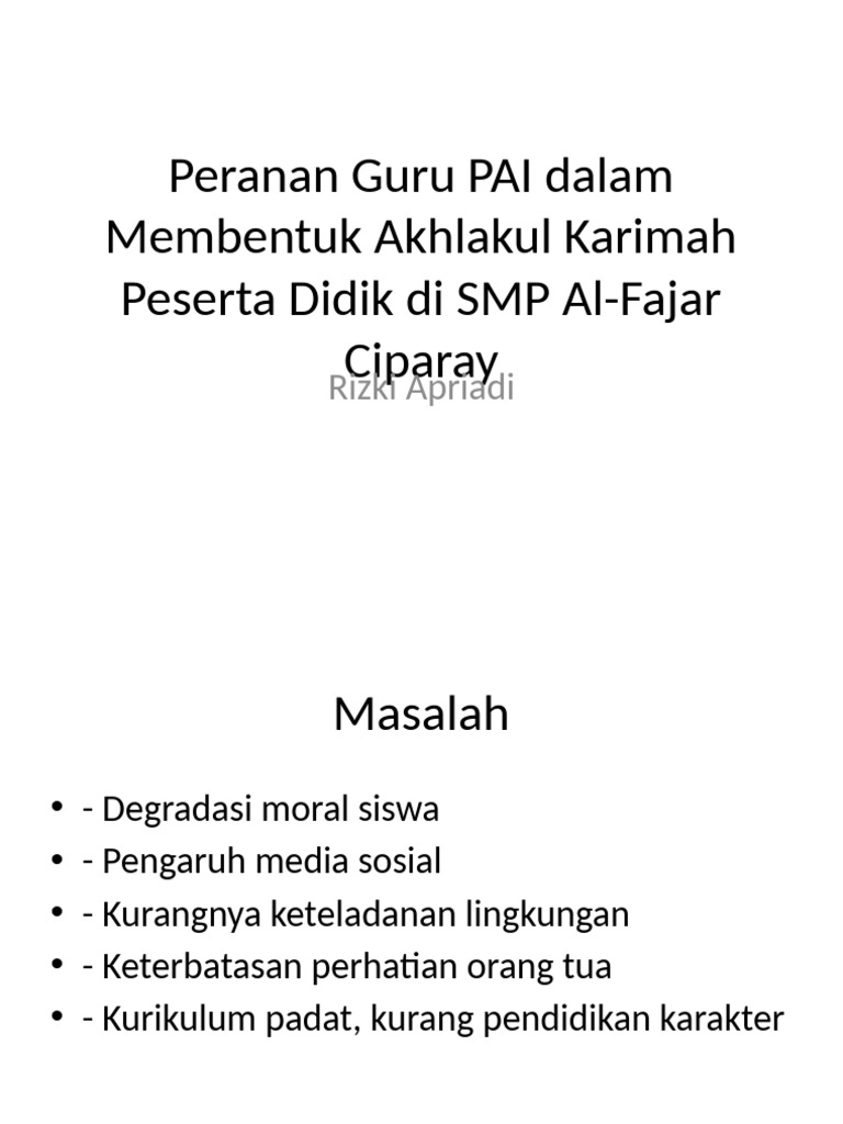 Presentasi_Peranan_Guru_PAI | PDF