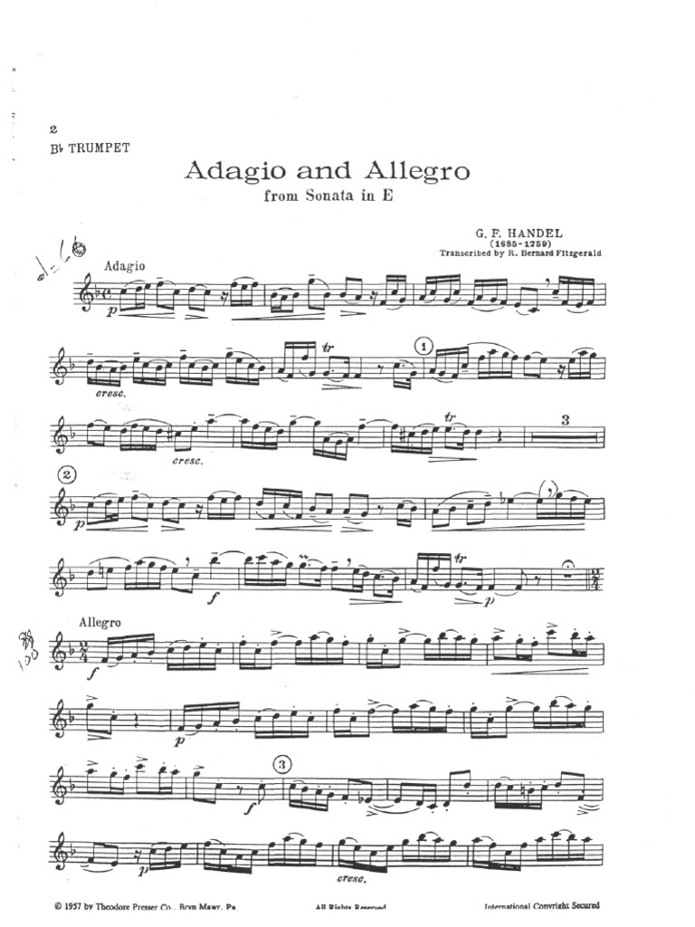 Adagio and Allegro - Handel | PDF