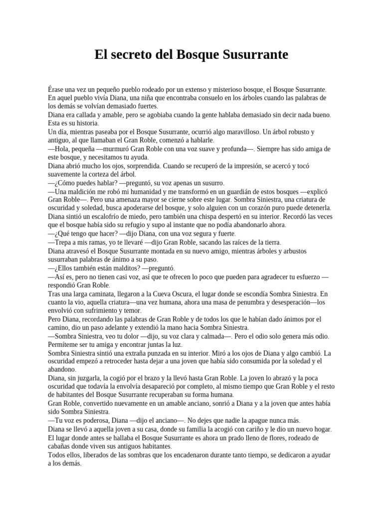 El Secreto Del Bosque Susurrante | PDF