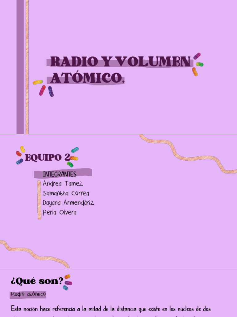 Radio y Volumen Atómico (Exp) 3 | PDF | Átomos | Electrón