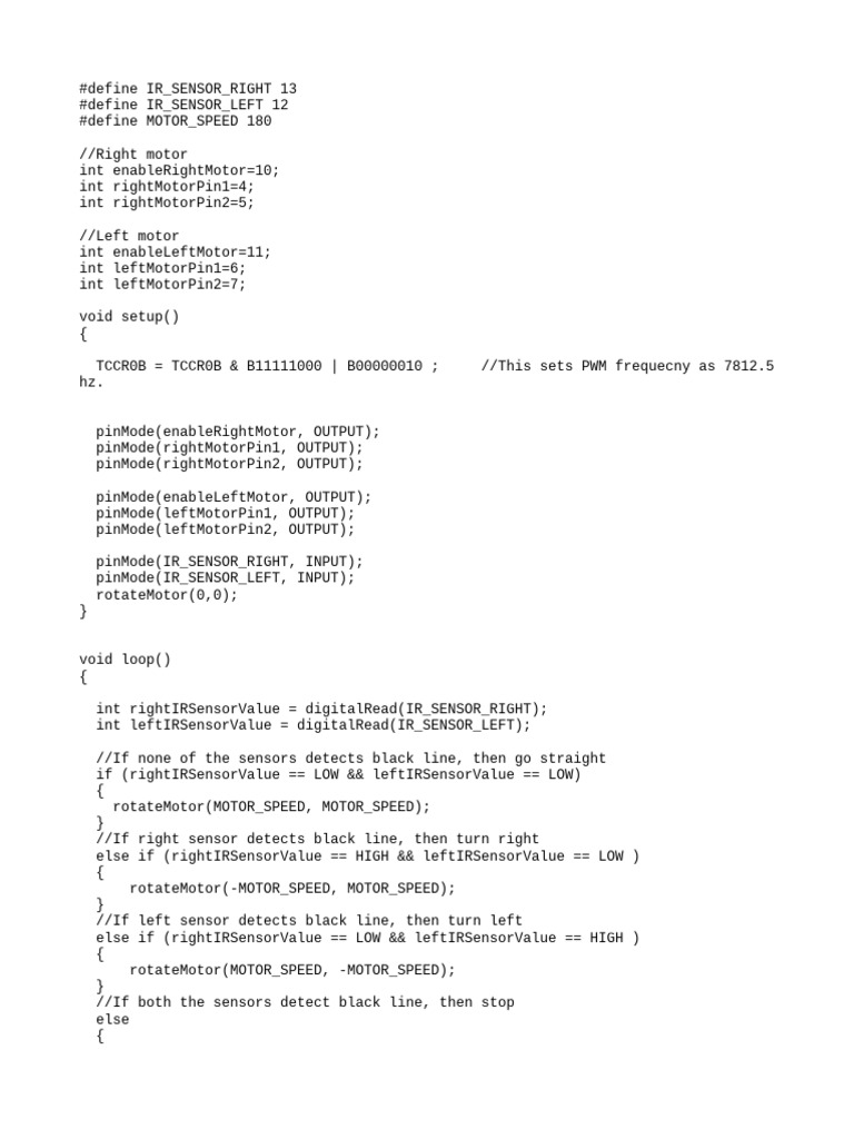 Line - Following - Robot (3) .Ino | PDF