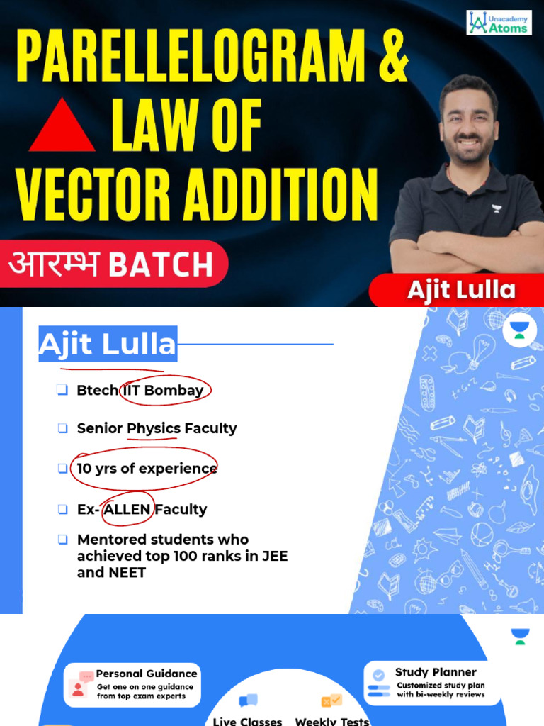 20 - July - 2022 - Aarambh - Parallelogram - Triangle - Law - of ...
