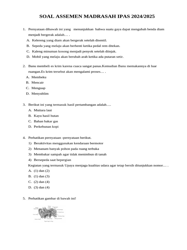 Soal Am Ipas 2025 | PDF
