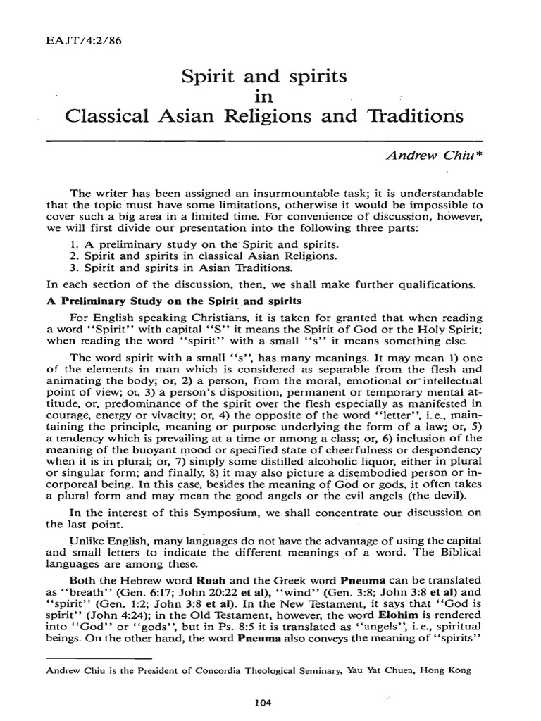 Asian Spirit and Spirits | PDF | Mahayana | Zoroastrianism
