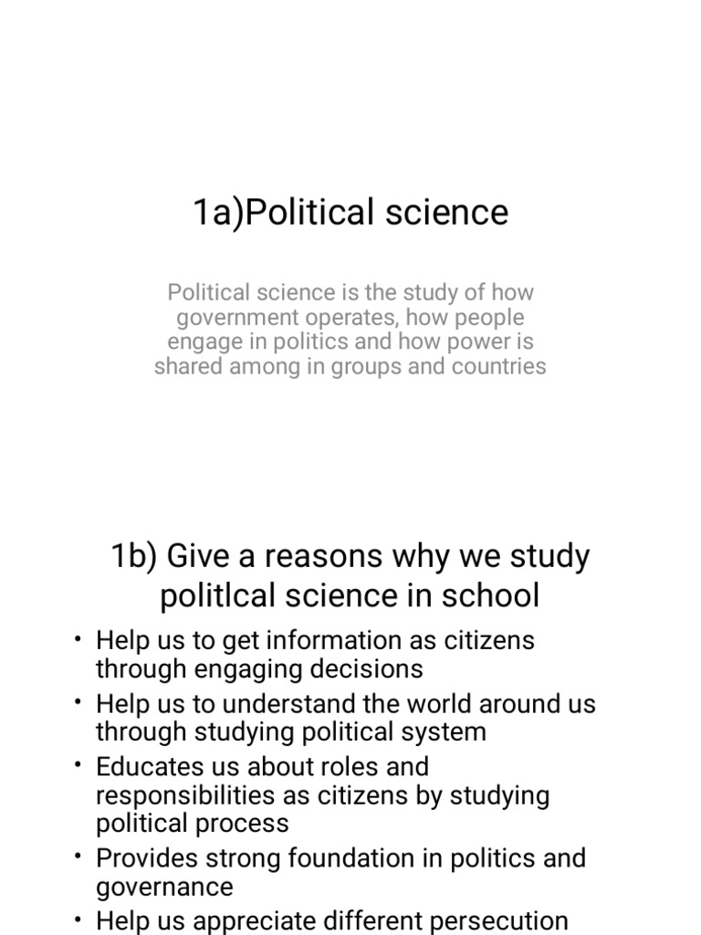 Understanding Political Science Benefits | PDF