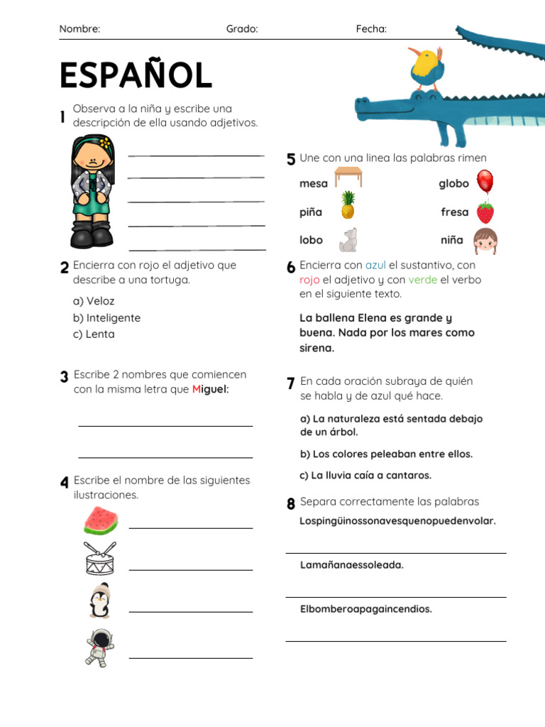 Animals Multiple Choice Quiz Worksheet in Colorful Simple Style.pdf ...