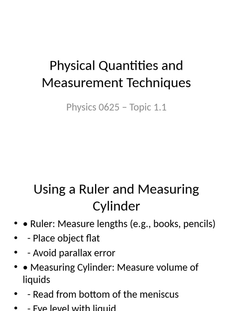 Measuring Length and Volume in Physics | PDF