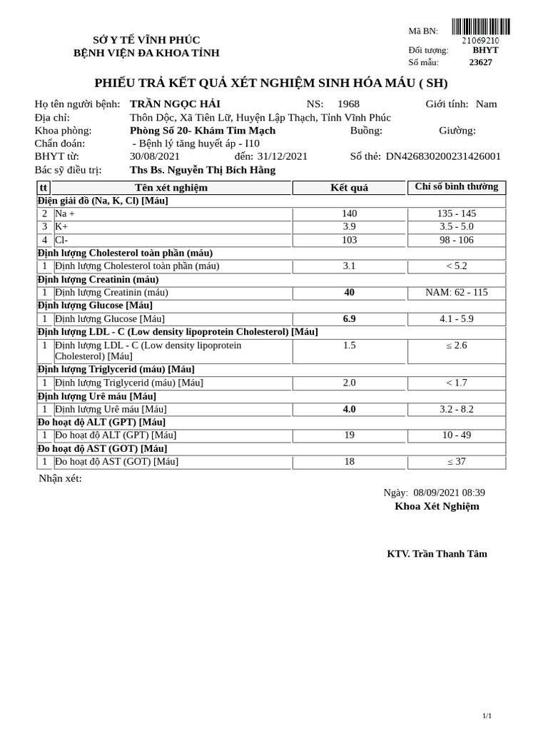 RPT Phieu Tra Ket Qua | PDF