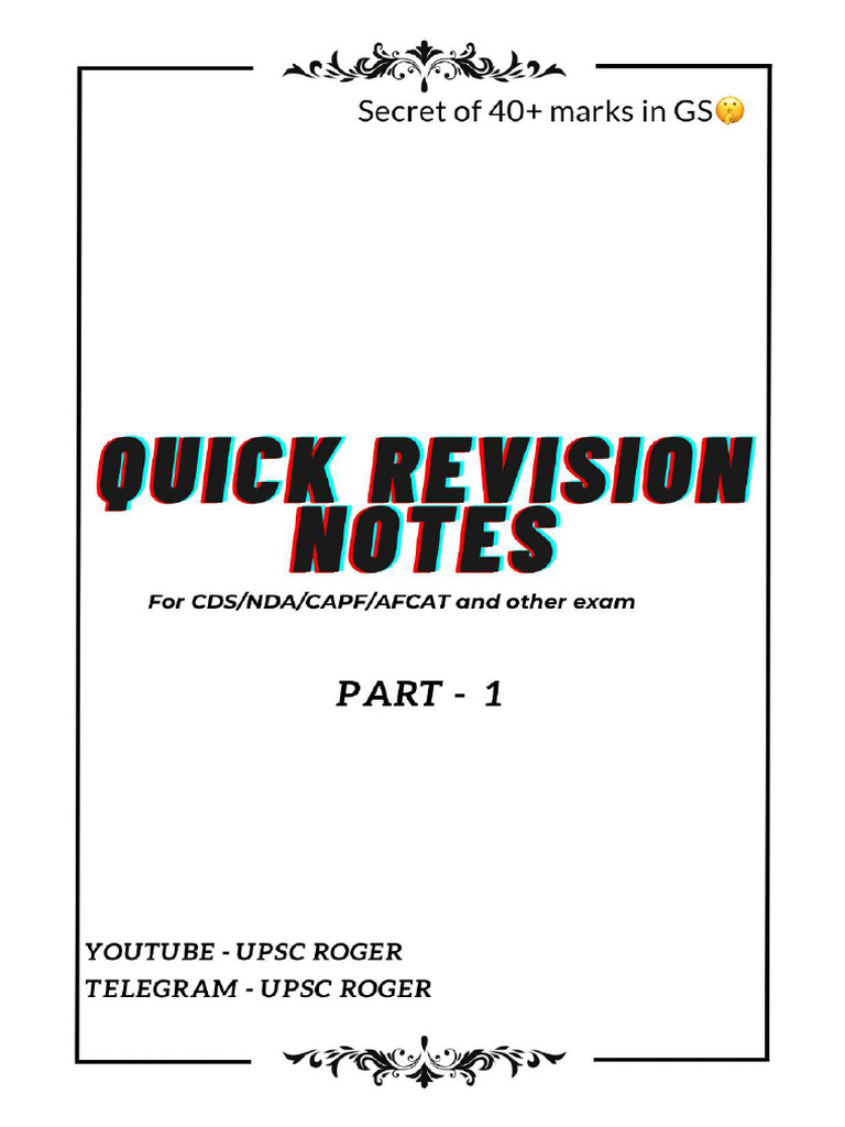 Quick Revision GS | PDF