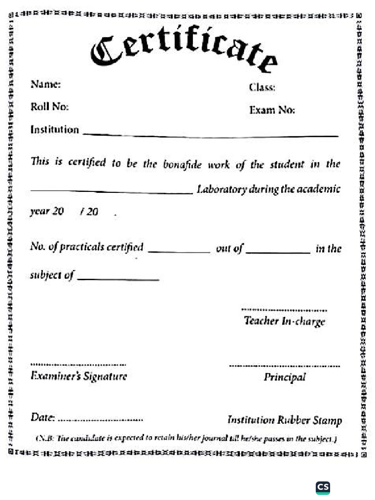 Certificate | PDF