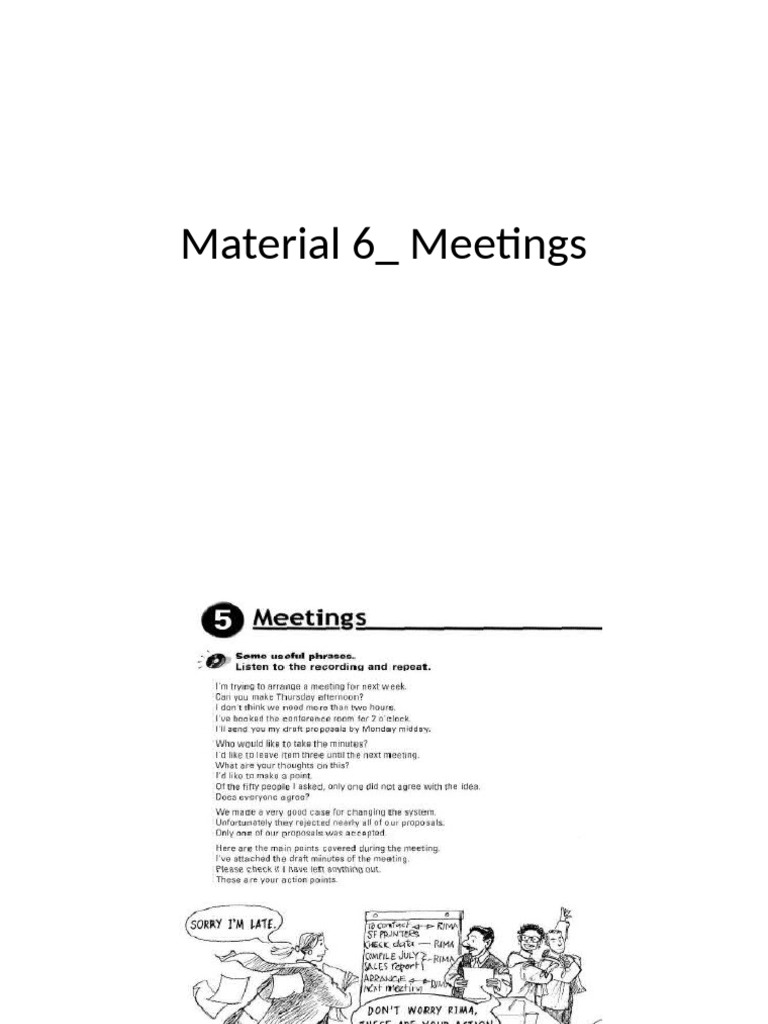 Material 6 Meetings | PDF