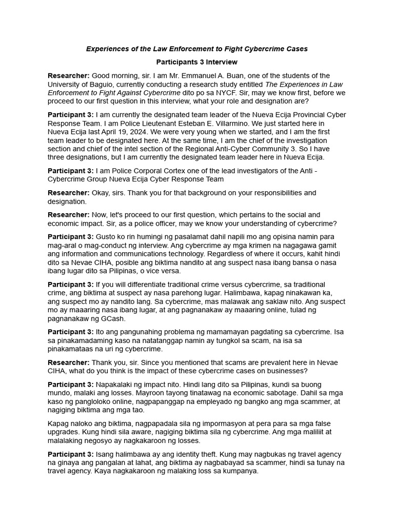 Transcription Participants 3 | PDF