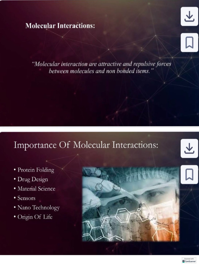 Molecular Interaction in 3D Space | PDF