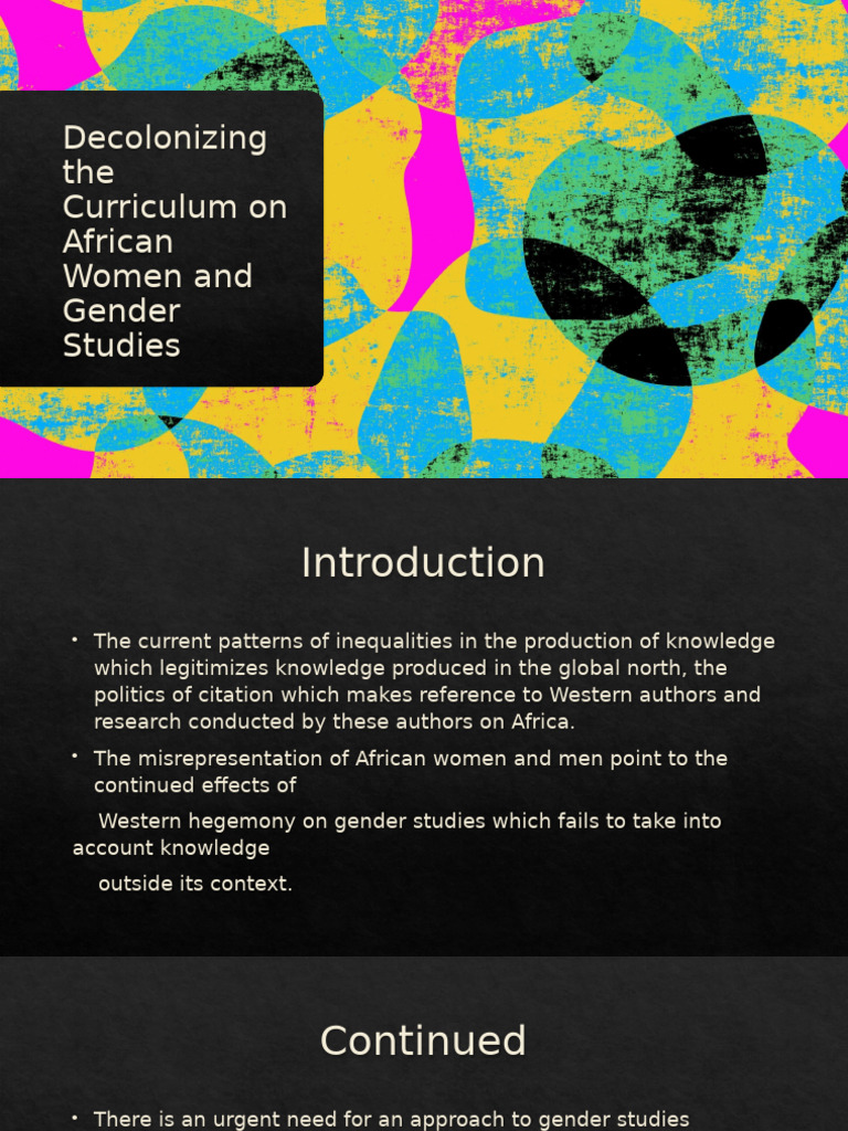 African Curriculum | PDF | Gender | Gender Studies