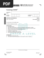 Cambridge IGCSE 0580 Mathematics Specimen Mark Scheme 2 For Examination From 2025 | PDF