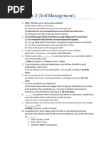 Unit-2 Self Management Skills Class 9 MCQ | PDF | Self Awareness | Self ...