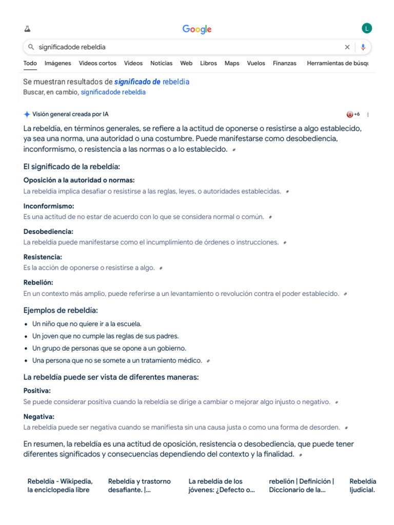 Significadode Rebeldia - Buscar Con Google | PDF | Diccionario