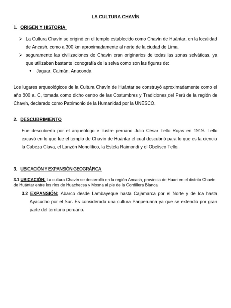 Exposicion Cultura Chavin | PDF