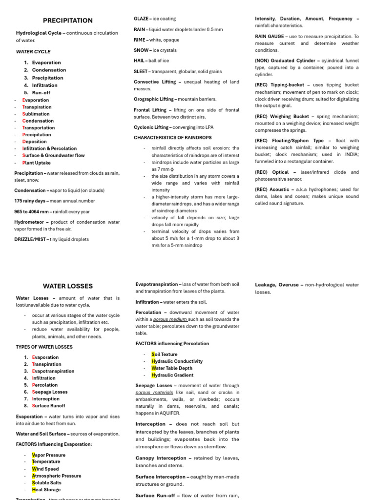 Finals Reviewer Cover To Cover | PDF | Flood | Aquifer