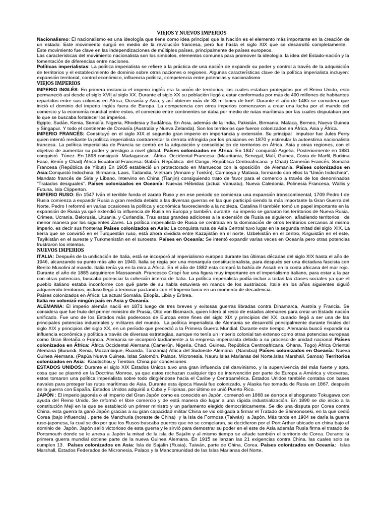 Reparto Colonial de Asia Africa y Oceania | PDF | Imperio ruso ...