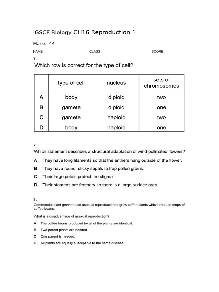 CH 16 Reproduction 1 | PDF