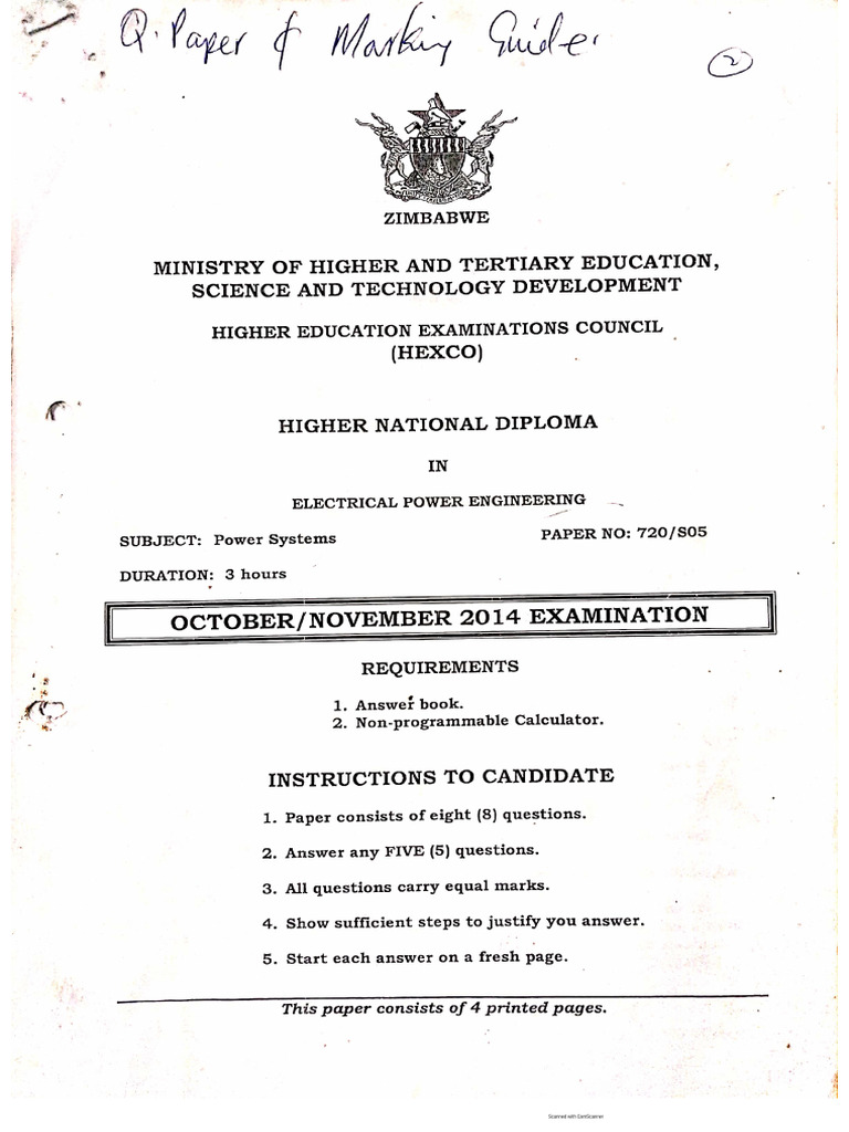 Power System Past Exam Papers | PDF