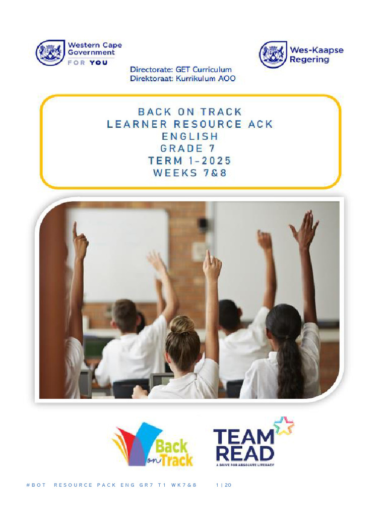 #Bot1+9 - Resource Pack - Eng G7 - T1 WK7&8 - 2025 | PDF | Atmosphere ...