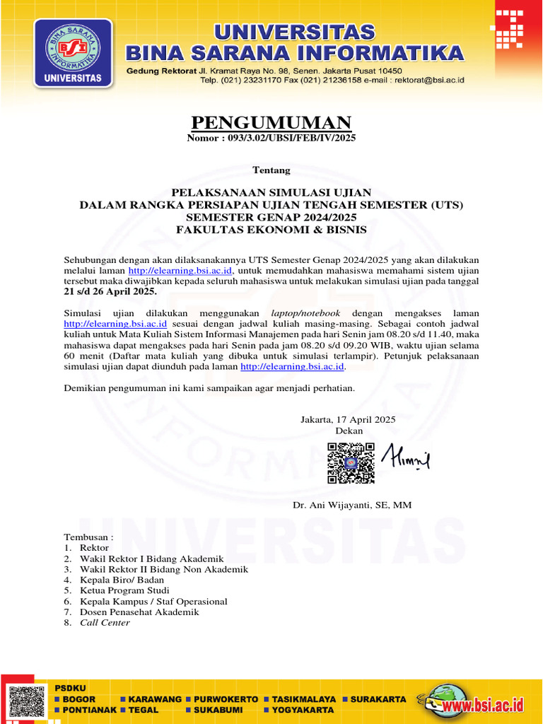 Pelaksanaan Simulasi Ujian Uts | PDF