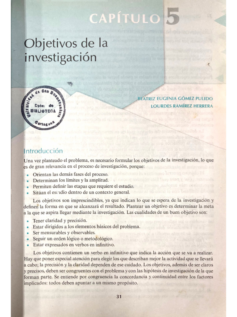 OBJETIVOS | PDF