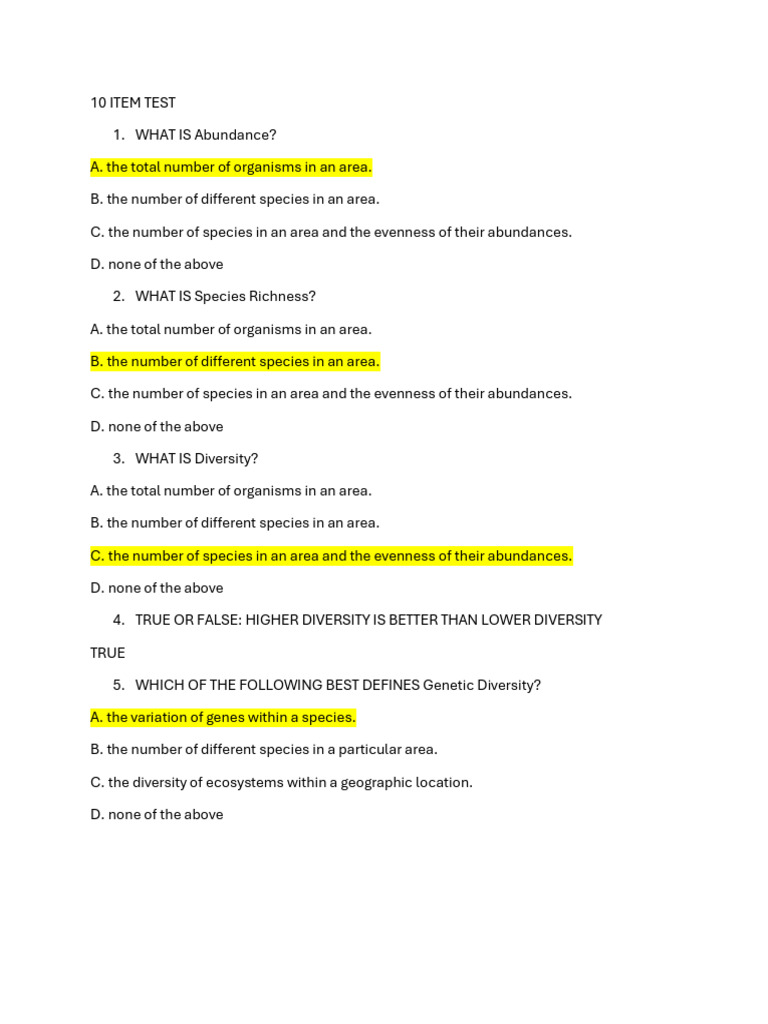 PEE GROUP 3 TEST (10 Items) | PDF