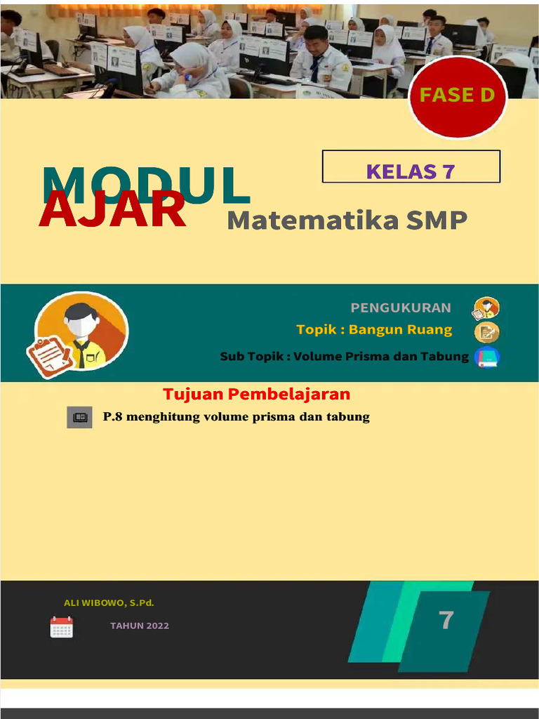 PDF 65 Modul Ajar Menghitung Volume Prisma Amp Tabung Compress | PDF