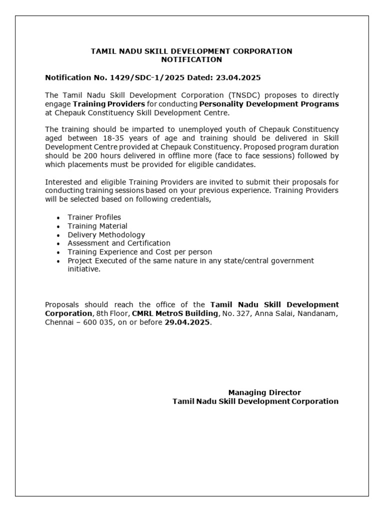 Text - 6c4e53f8 - Official Notification DCM Skill Development Centre | PDF
