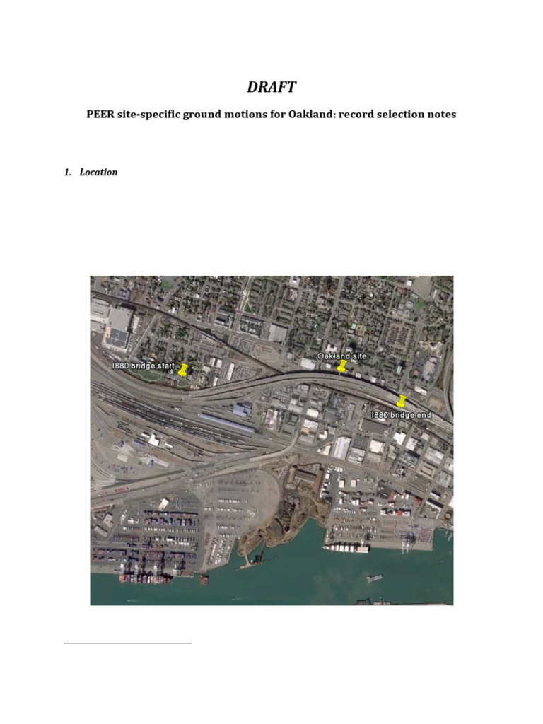Baker 2010 Site Specific Ground Motions For Oakland | PDF | Spectral ...