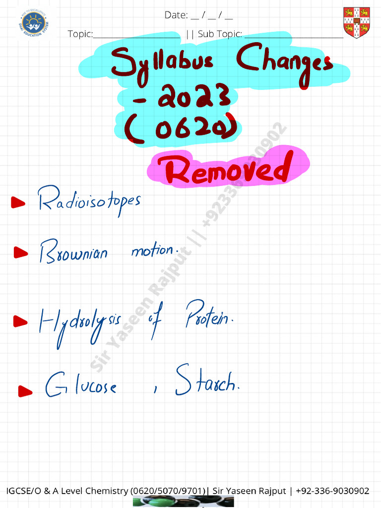 Syllabus Changes | PDF