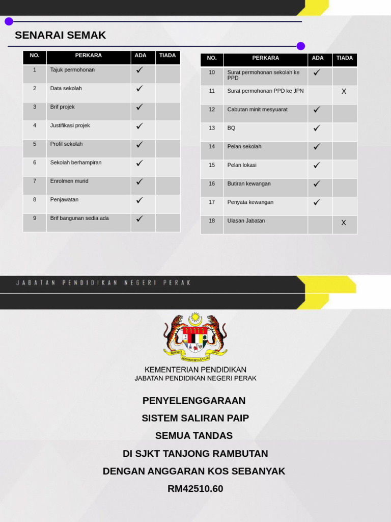 PENYELENGGARAAN SISTEM SALIRAN PAIP TANDAS SJKT TANJONG RAMBUTAN | PDF