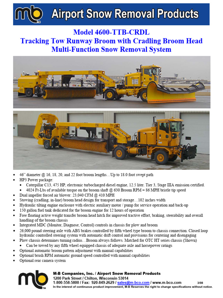 s4600 TTB CRDLCradlingTowRunwayBroomSumSheet | PDF